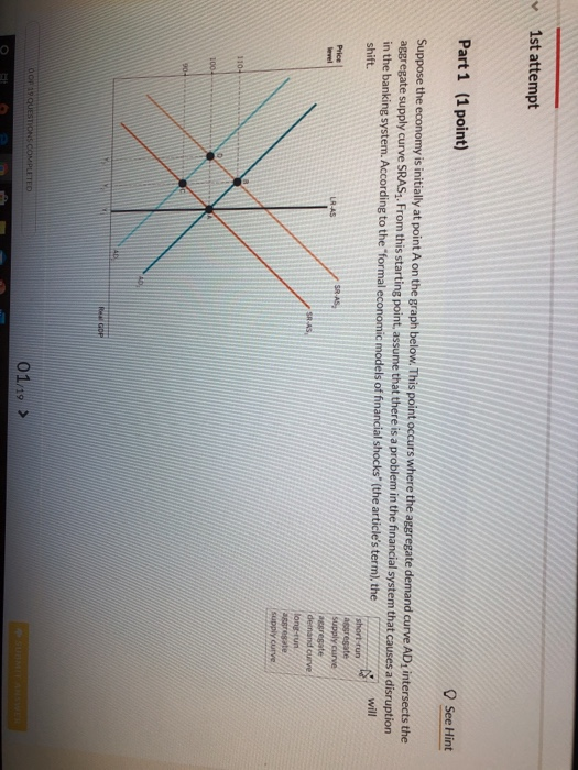 Solved 1st attempt Part 1 (1 point) See Hint Suppose the | Chegg.com