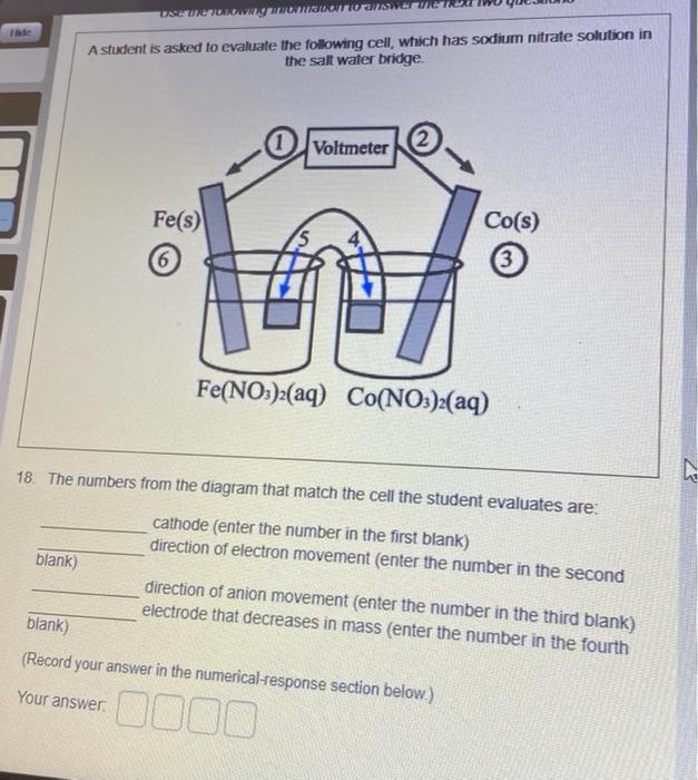Solved Multiple Choice And Numerical Response Use The 