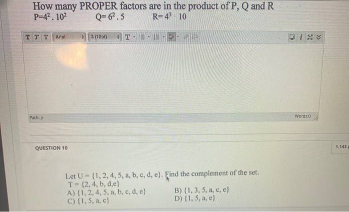 Solved How many PROPER factors are in the product of P, Q | Chegg.com