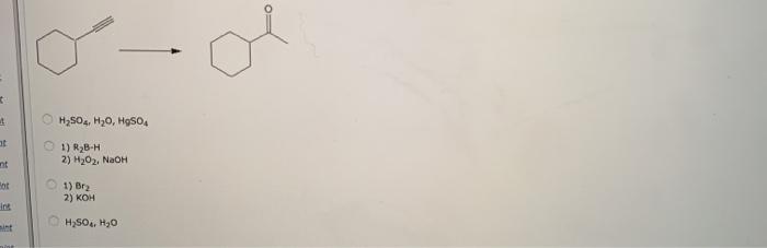 Solved Identify the reagents necessary to achieve each of | Chegg.com