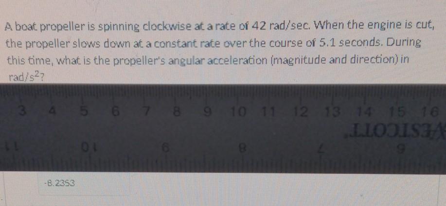 Solved A boat propeller is spinning clockwise at a rate of | Chegg.com