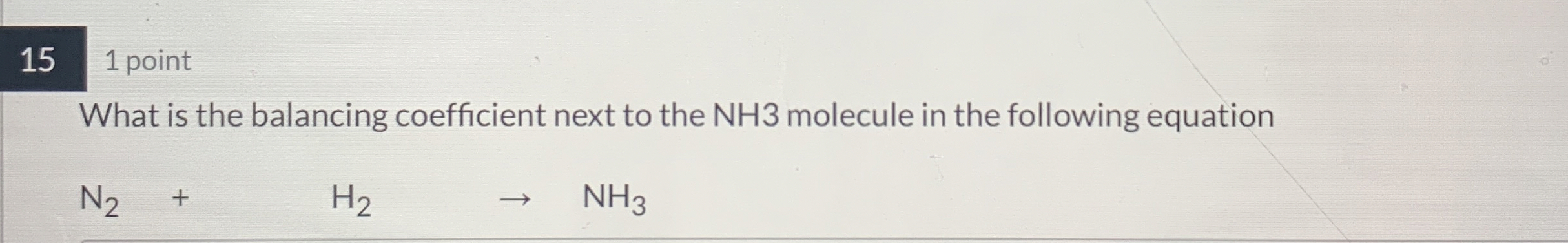 Solved 151 ﻿pointWhat is the balancing coefficient next to | Chegg.com