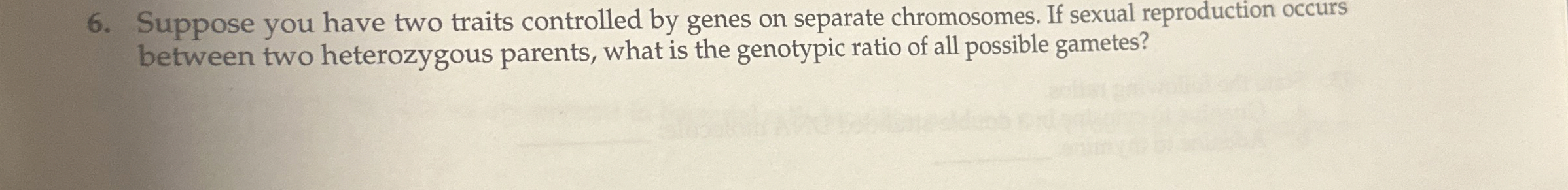 Solved Suppose you have two traits controlled by genes on | Chegg.com