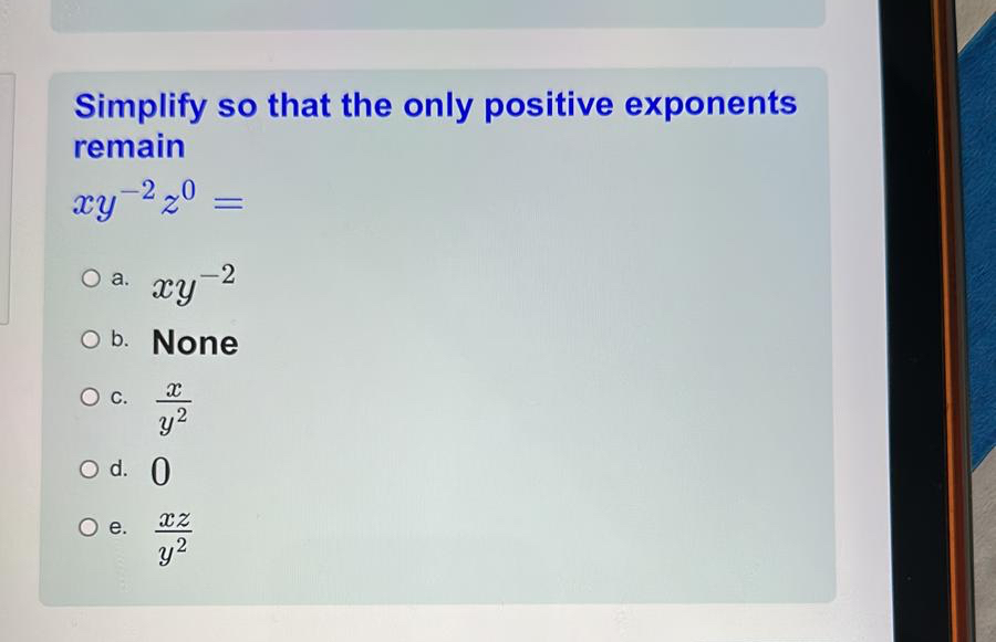 Solved Simplify so that the only positive exponents | Chegg.com