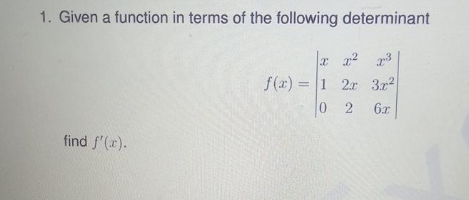 Solved Given a function in terms of the following | Chegg.com