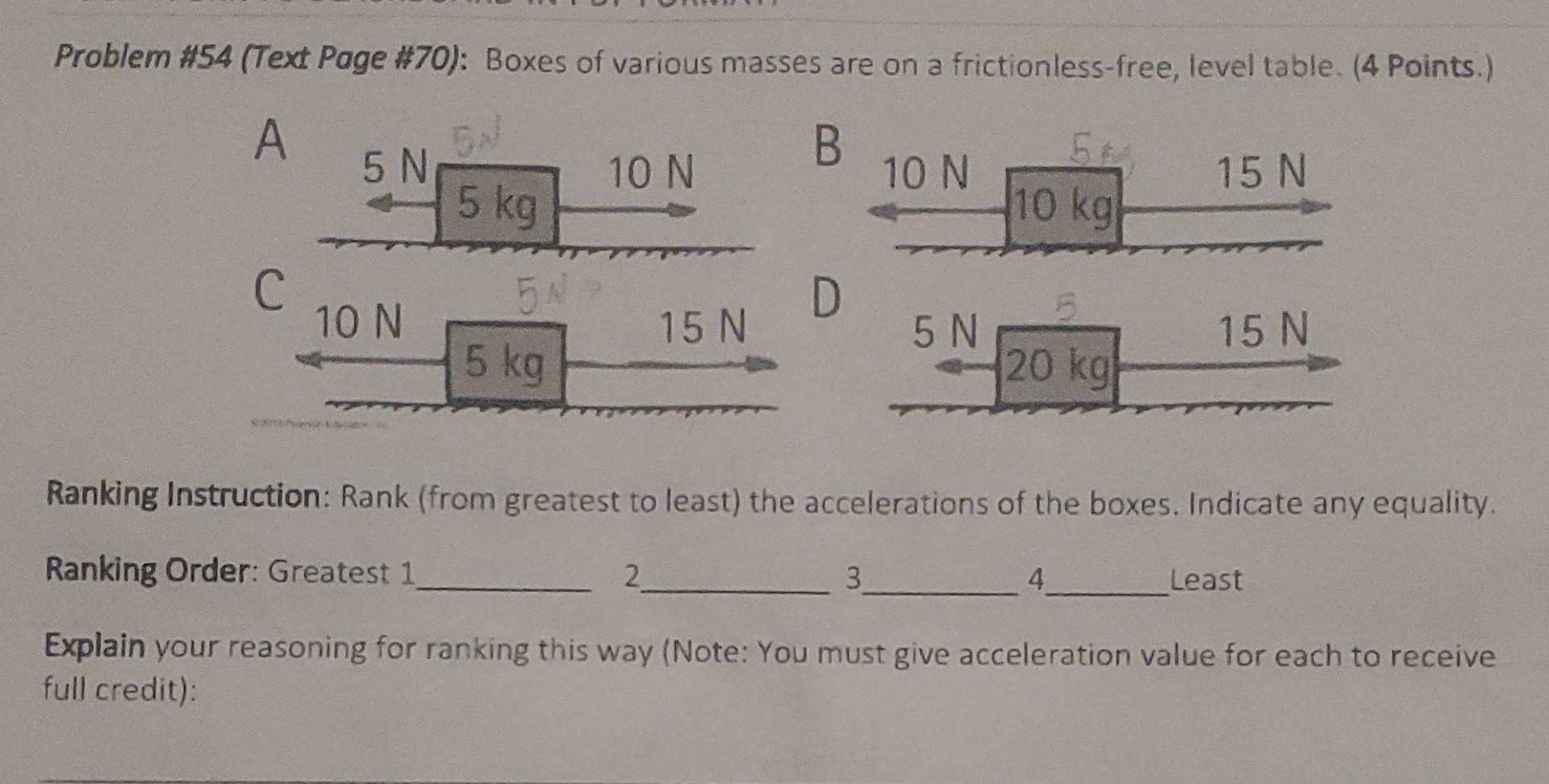 Solved Problem \#54 (Text Poge \#70): Boxes of various | Chegg.com