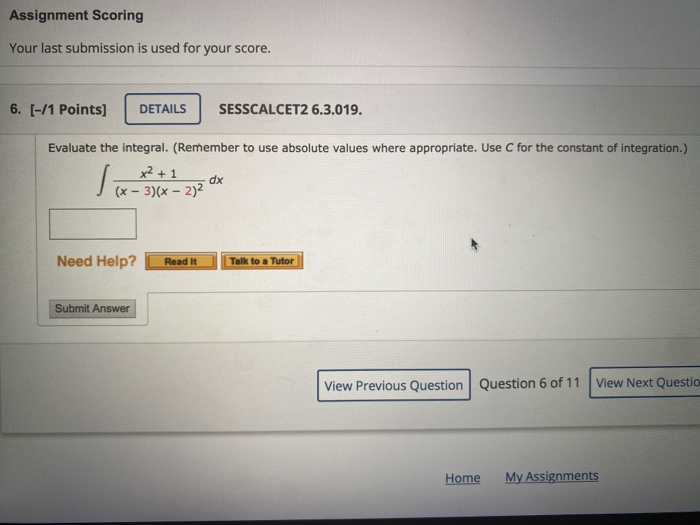 Solved Assignment Scoring Your last submission is used for | Chegg.com