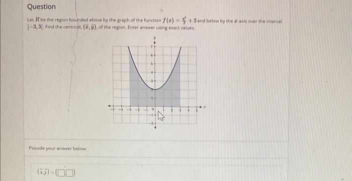 Solved Question Let Rbe the region bounded above by the | Chegg.com