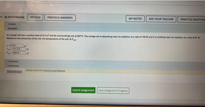 Solved Rudiation Determine the emilstivity of the orb, the | Chegg.com