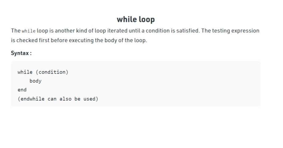 Solved While Loop The While Loop Is Another Kind Of Loop 3220
