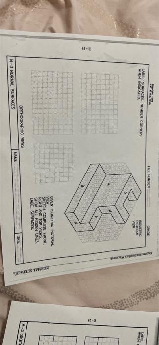 Solved FLE NUMBER GRADE LABEL SURFACES, NUMBER CORNERS WHEN | Chegg.com
