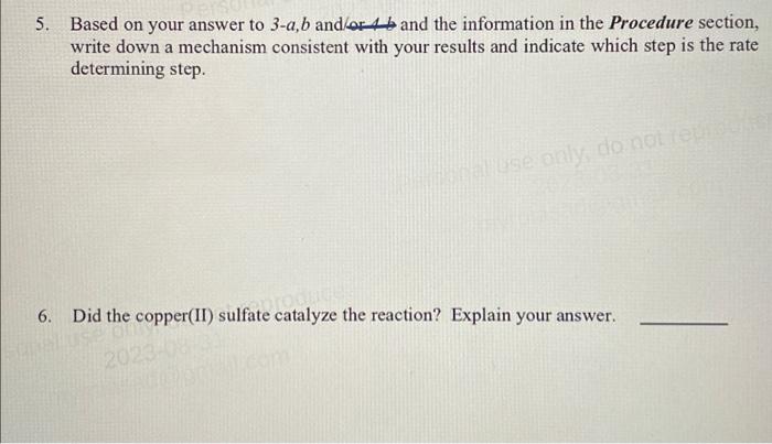 Solved I need help with number 5 and 6 please. I have | Chegg.com