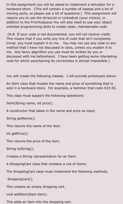 Solved In this assignment you will be asked to implement a | Chegg.com