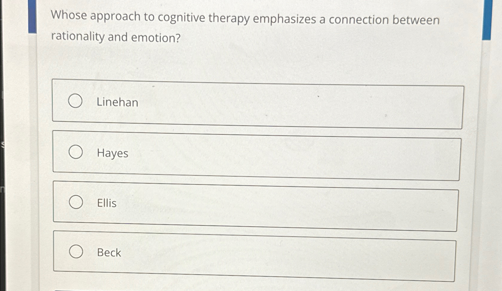 Solved Whose approach to cognitive therapy emphasizes a | Chegg.com