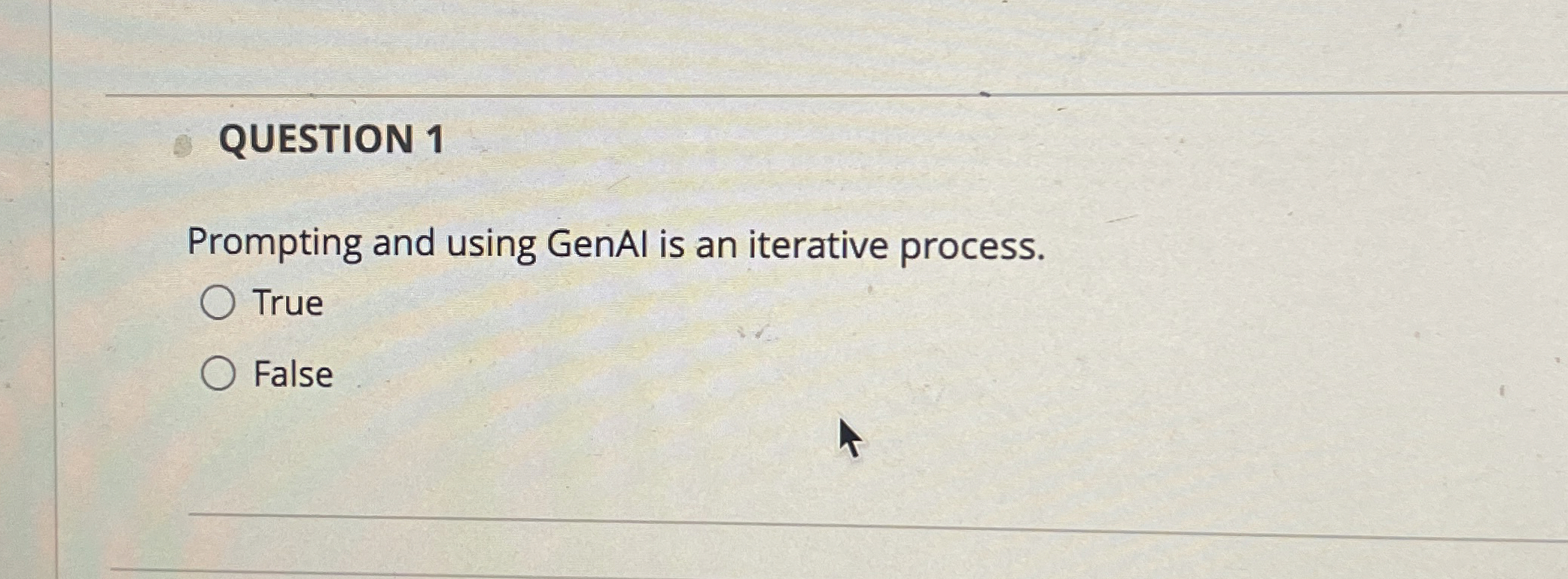 Solved QUESTION 1Prompting and using GenAl is an iterative | Chegg.com