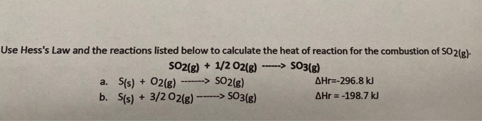 Solved Using the following reactions calculate the standard | Chegg.com