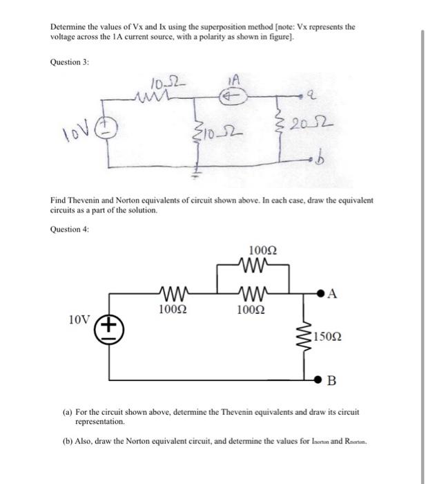 Solved Determine the values of Vx and Ix using the | Chegg.com