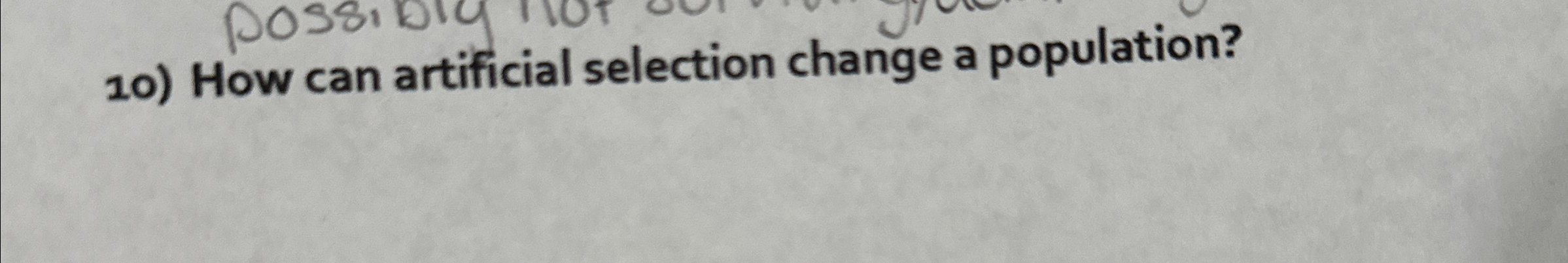Solved How can artificial selection change a population? | Chegg.com