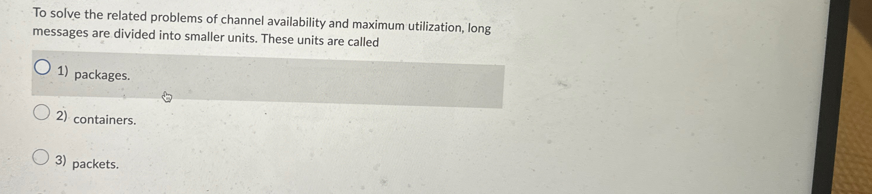 Solved To solve the related problems of channel availability | Chegg.com