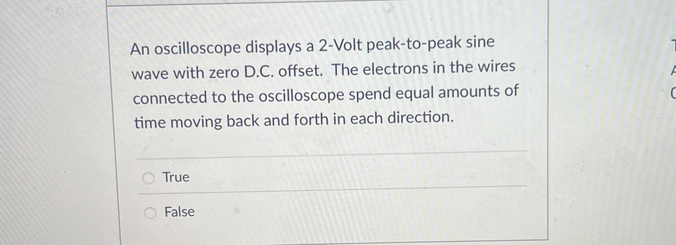 Solved An oscilloscope displays a 2-Volt peak-to-peak | Chegg.com