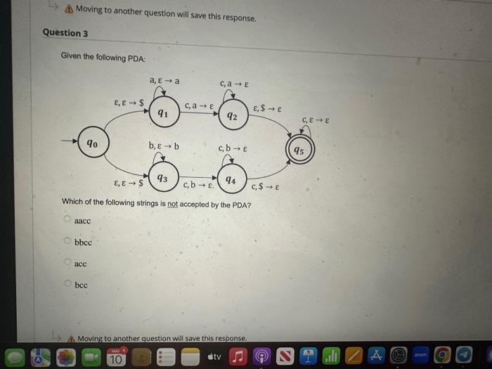Solved Given the following PDA: Which of the following | Chegg.com Solved Given the following PDA: Which of the following | Chegg.com