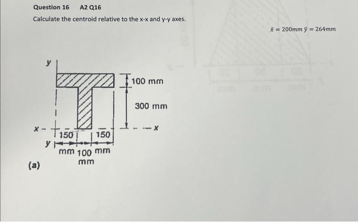 Solved Calculate the centroid relative to the x−x and y−y | Chegg.com