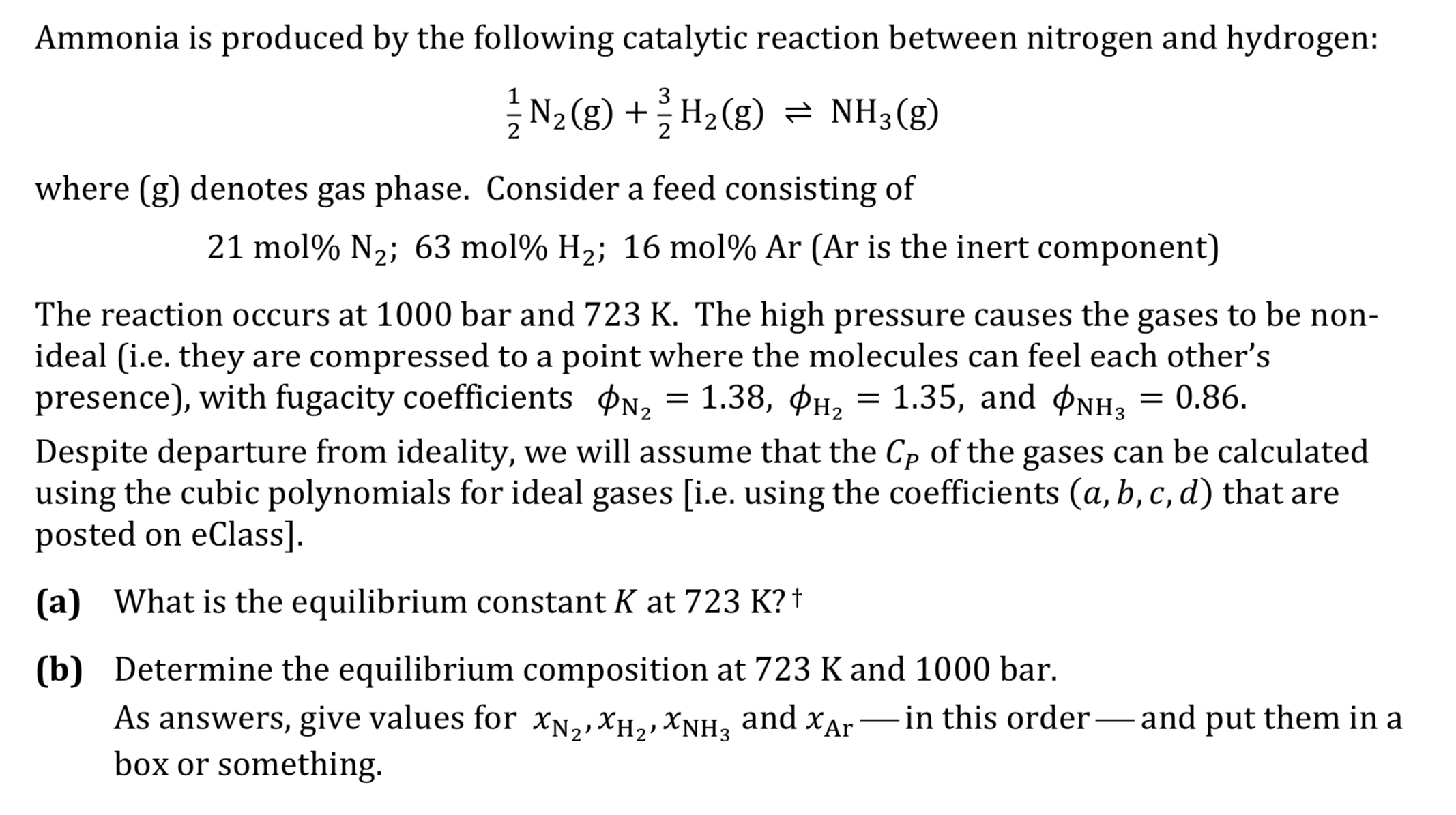 Solved Ammonia is produced by the following catalytic | Chegg.com