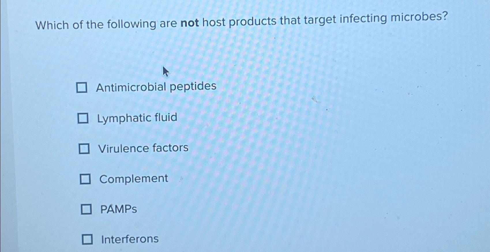 Solved Which of the following are not host products that | Chegg.com