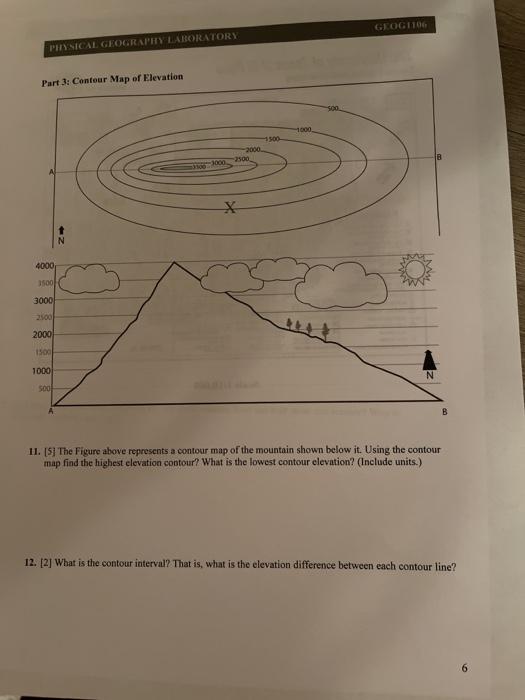 Solved GEOG1106 PHYSICAL GEOGRAPHY LABORATORY Part 3: | Chegg.com