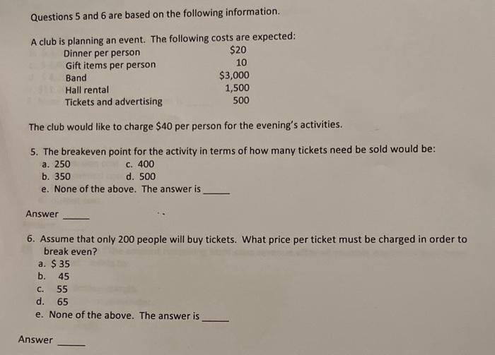 Solved Questions 5 and 6 are based on the following | Chegg.com