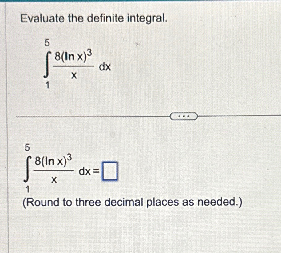 Solved Evaluate the definite | Chegg.com