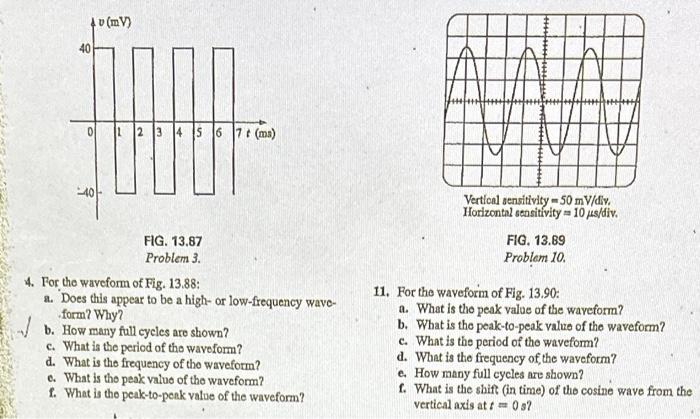 Solved FlG. 13.87 FIG. 13.89 Problem 3. Problem 10. 4. For | Chegg.com