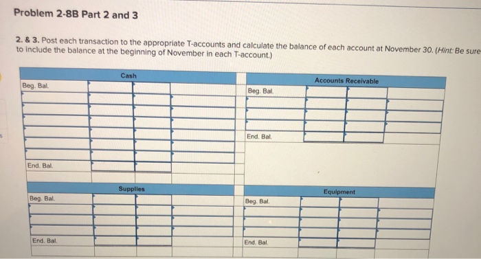 Solved Problem 2-4B Record transactions (LO2-4) Ell owns an | Chegg.com