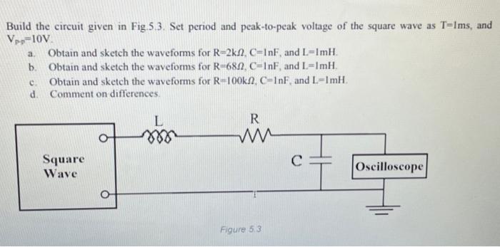 Solved Find the equations Vc(t) and VR(t) of the series RLC | Chegg.com