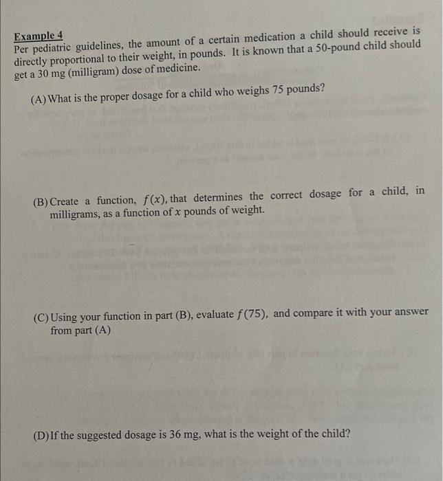 Solved Example 4 Per pediatric guidelines, the amount of a | Chegg.com