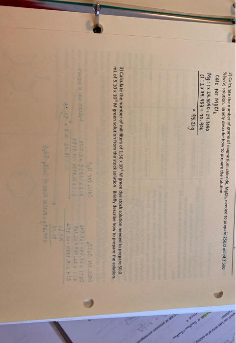Solved 2) Calculate the number of grams of magnesium | Chegg.com