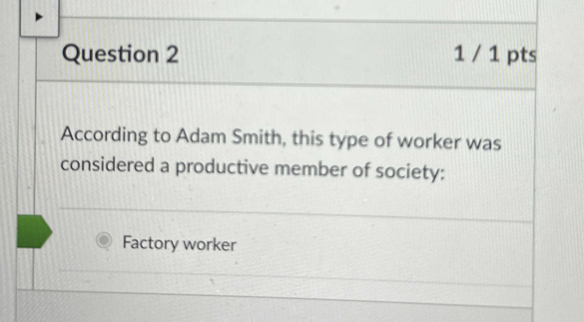 Solved Question 211 ﻿ptsAccording to Adam Smith, this type | Chegg.com