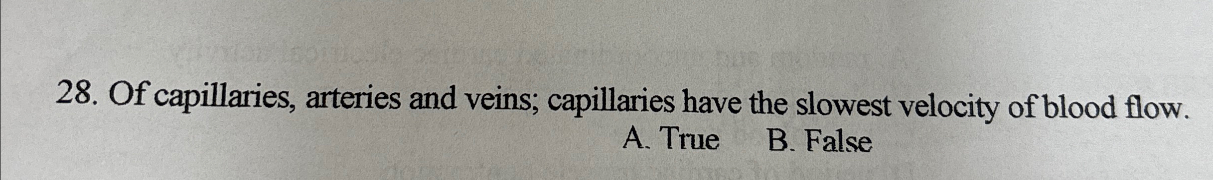 Solved Of capillaries, arteries and veins; capillaries have | Chegg.com