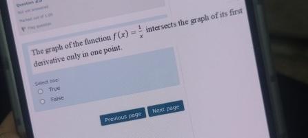 Solved The graph of the function f(x)=1x ﻿intersects the | Chegg.com