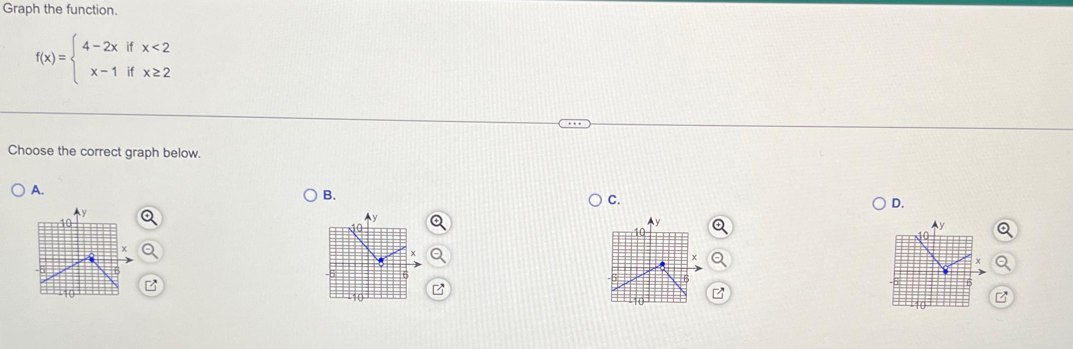 Solved Graph the function.f(x)={4-2x if x
