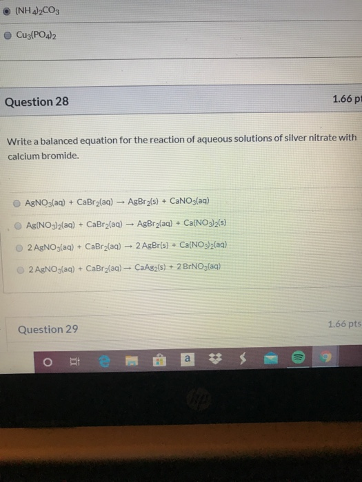 Solved (NH4)2CO3 Cu3(PO4)2 Question 28 1.66 pt Write a | Chegg.com