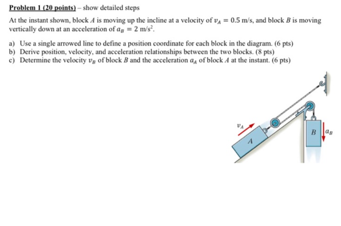 Solved Problem 1 (20 points) - show detailed steps At the | Chegg.com