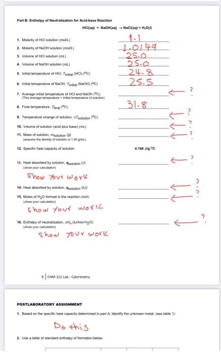 Solved EXPERIMENTAL PROCEDURE PART A: DETERMINATION OF THE | Chegg.com