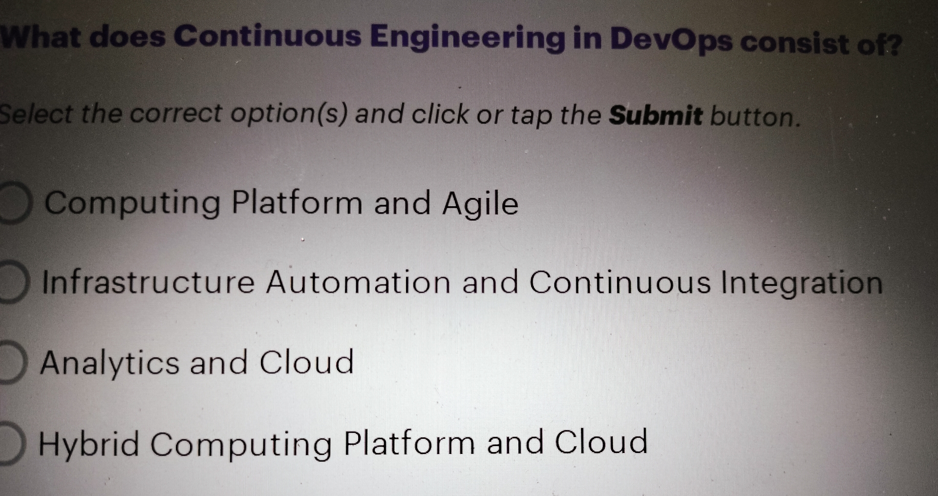 Solved What does Continuous Engineering in DevOps consist | Chegg.com