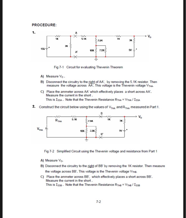 EXPERIMENT 7 THEVENIN AND NORTON THEOREMS OBJECTIVE: | Chegg.com