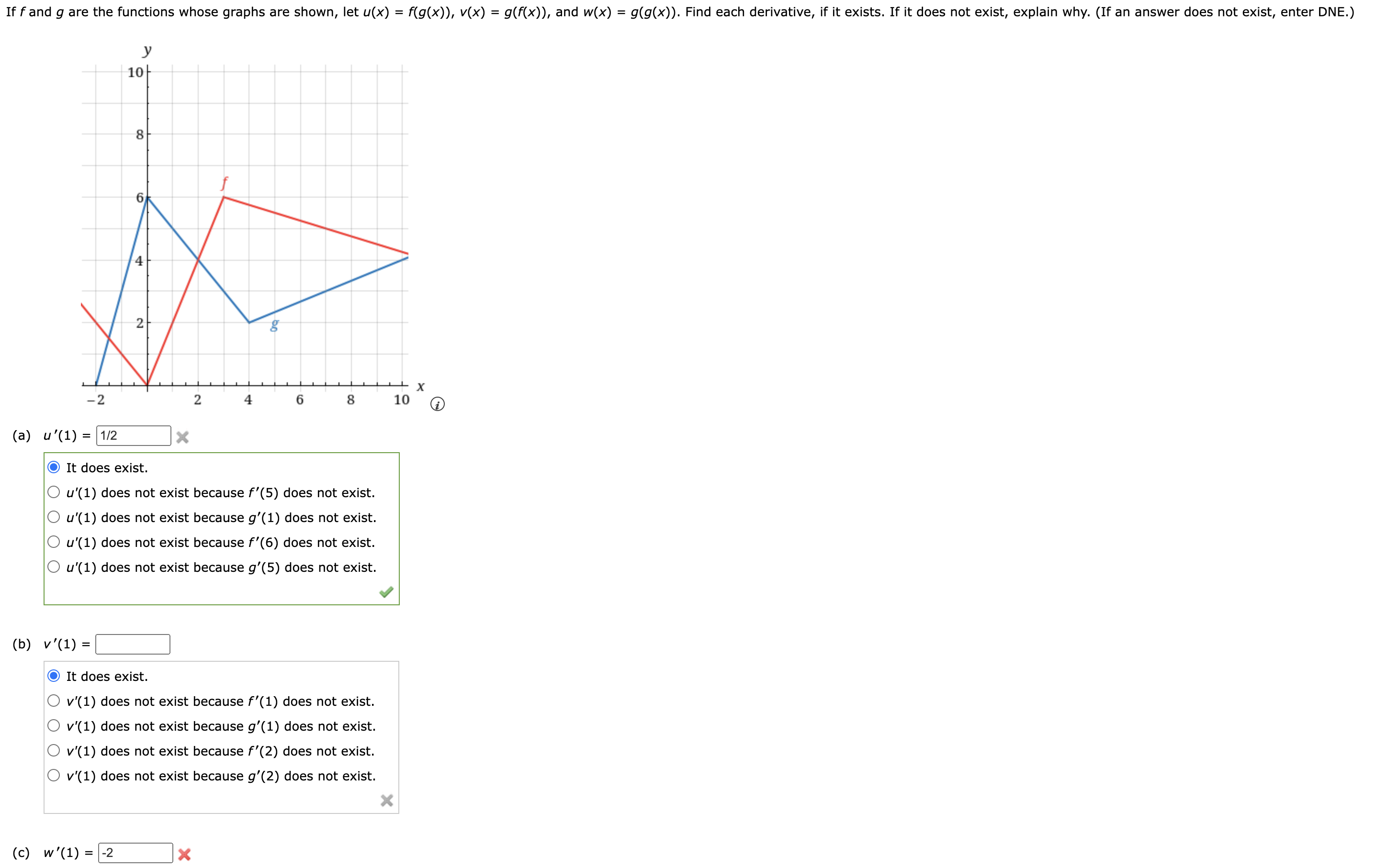 Solved A U 1 It Does Exist U 1 does Not Exist Because