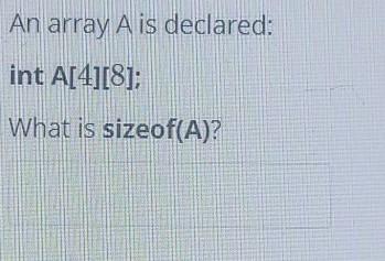 Solved An array A is declared: int A[9]; Assuming the | Chegg.com