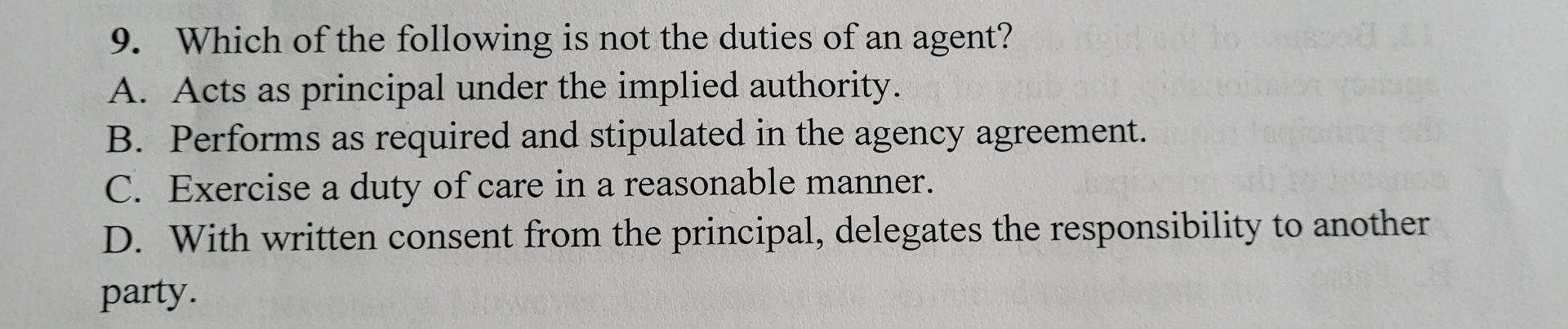 Solved Which of the following is not the duties of an | Chegg.com