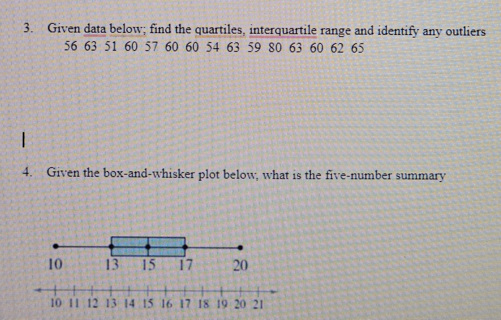 Solved need help pleasGiven data below; find the quartiles, | Chegg.com