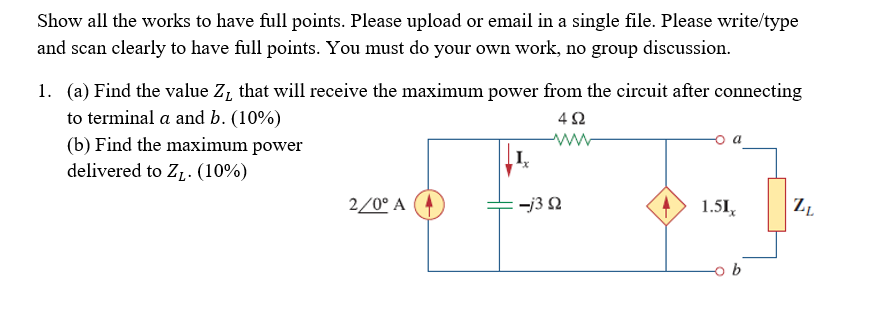 Solved Show all the works to have full points. Please upload | Chegg.com